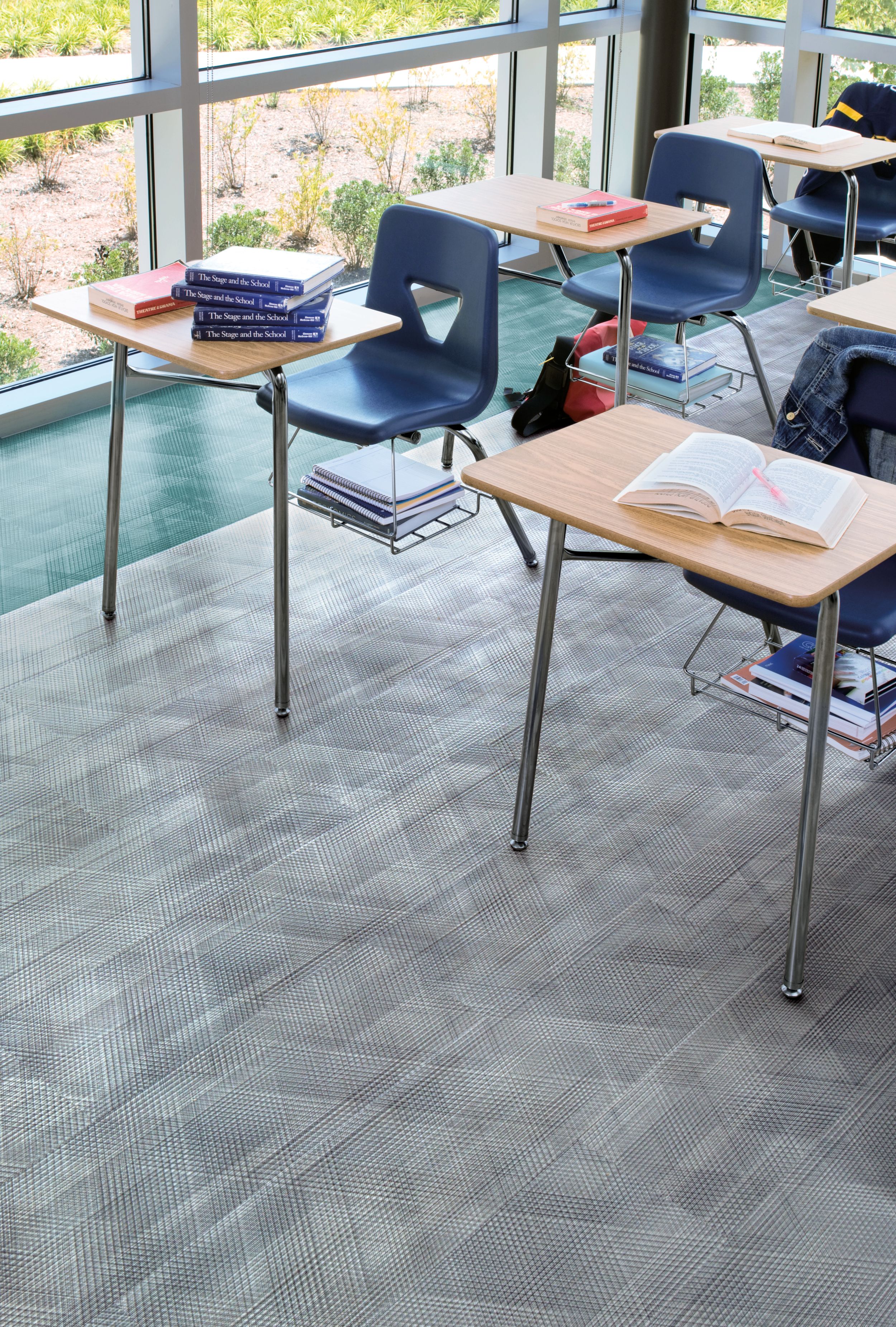 Drawn Lines: LVT Resilient Flooring by Interface