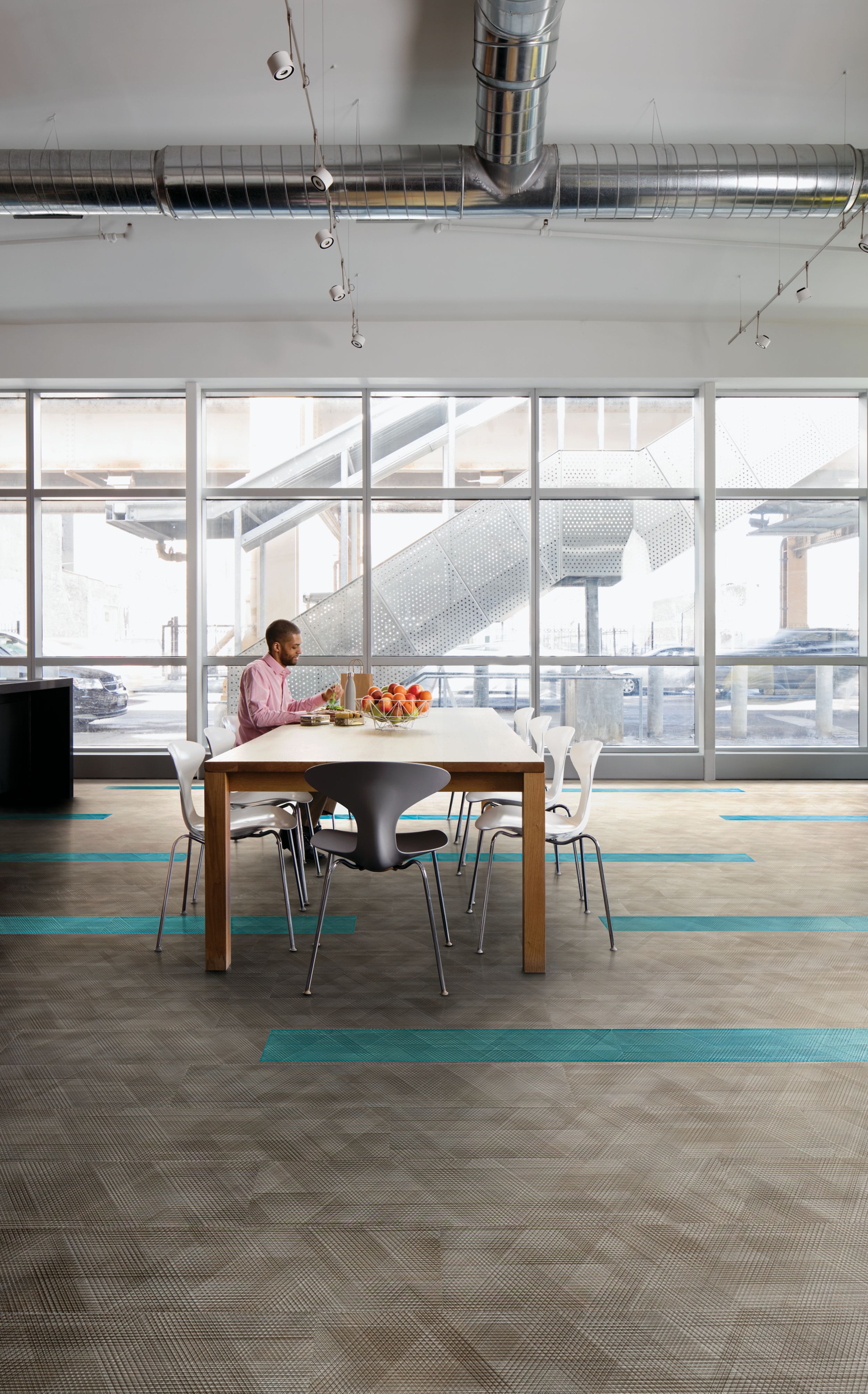 Drawn Lines: LVT Resilient Flooring by Interface