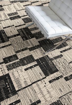 Sew It Goes: Dressed Lines Coordinates Collection Carpet Tile by Interface