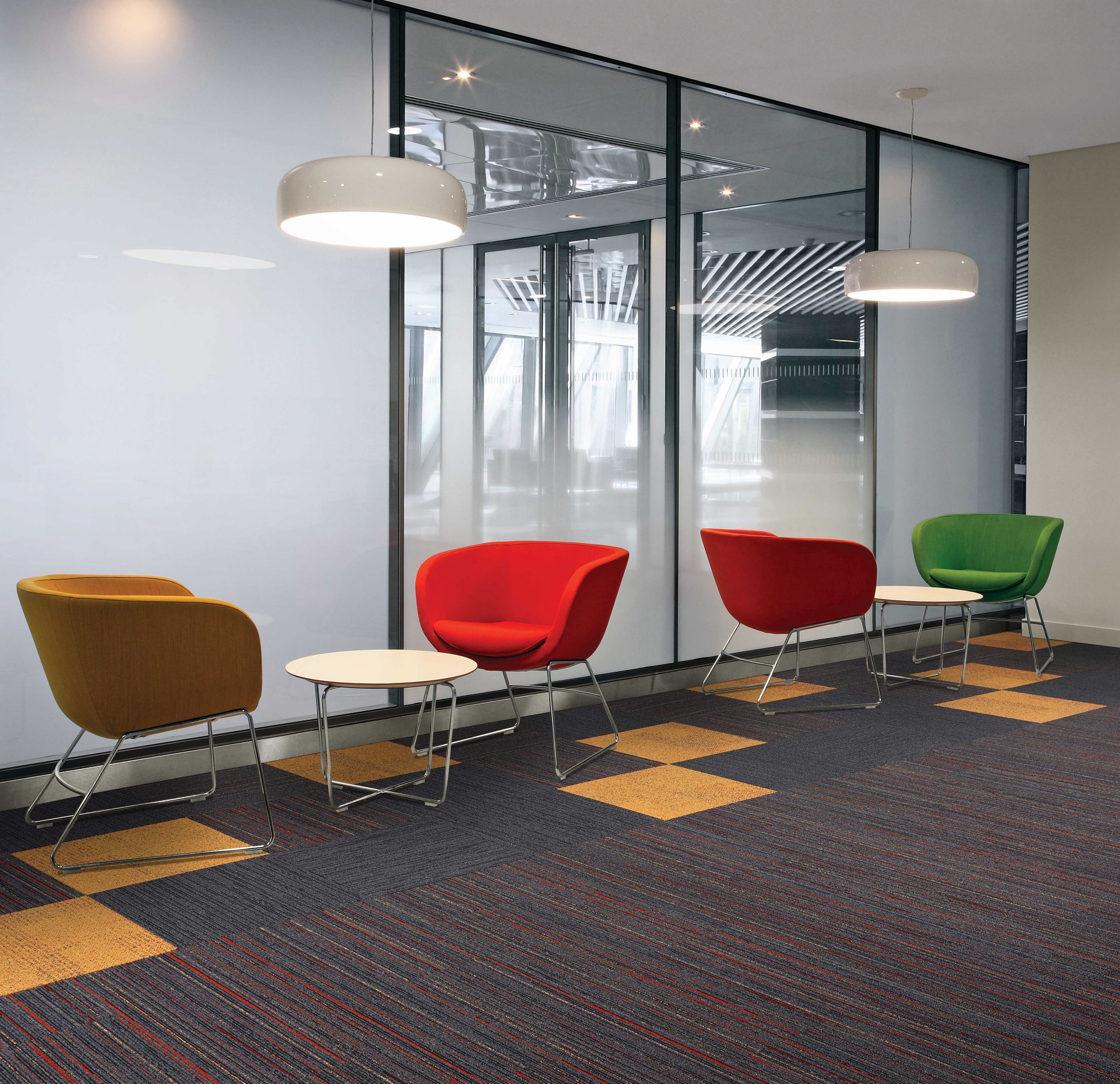 Flow Brights: Flow Brights and Stripes Collection Carpet Tile by Interface
