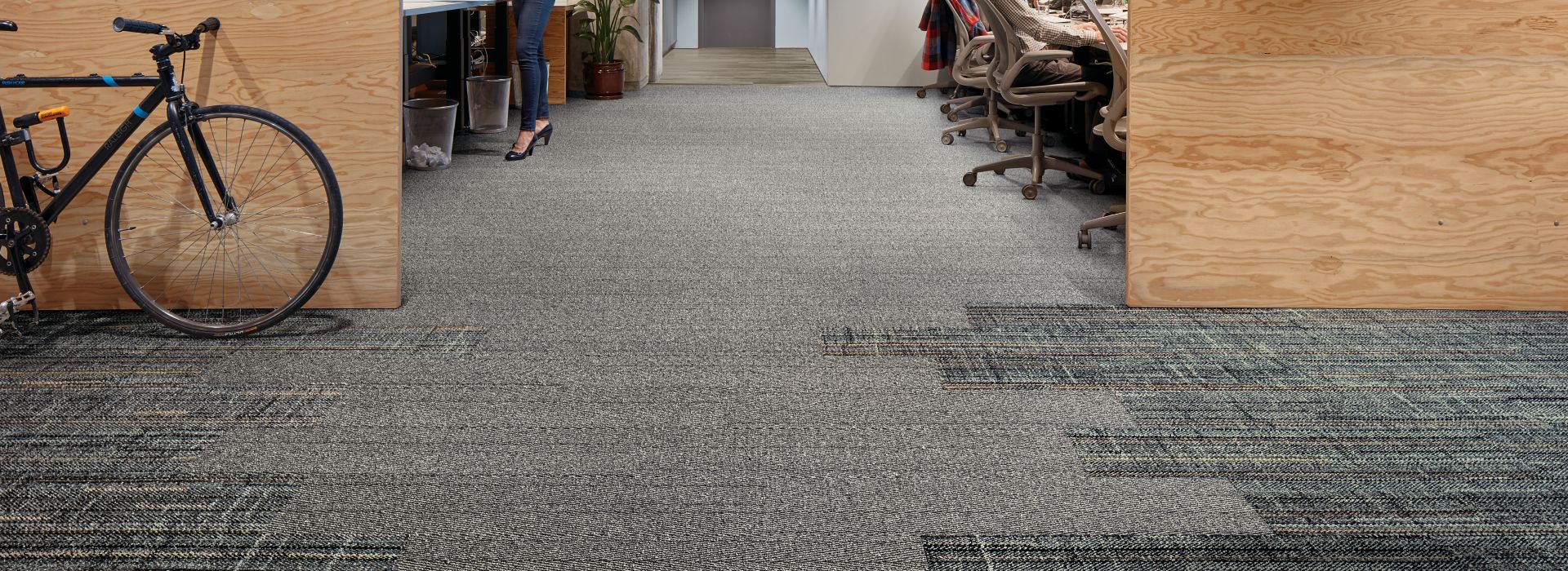 French Seams: World Woven Collection Carpet Tile by Interface