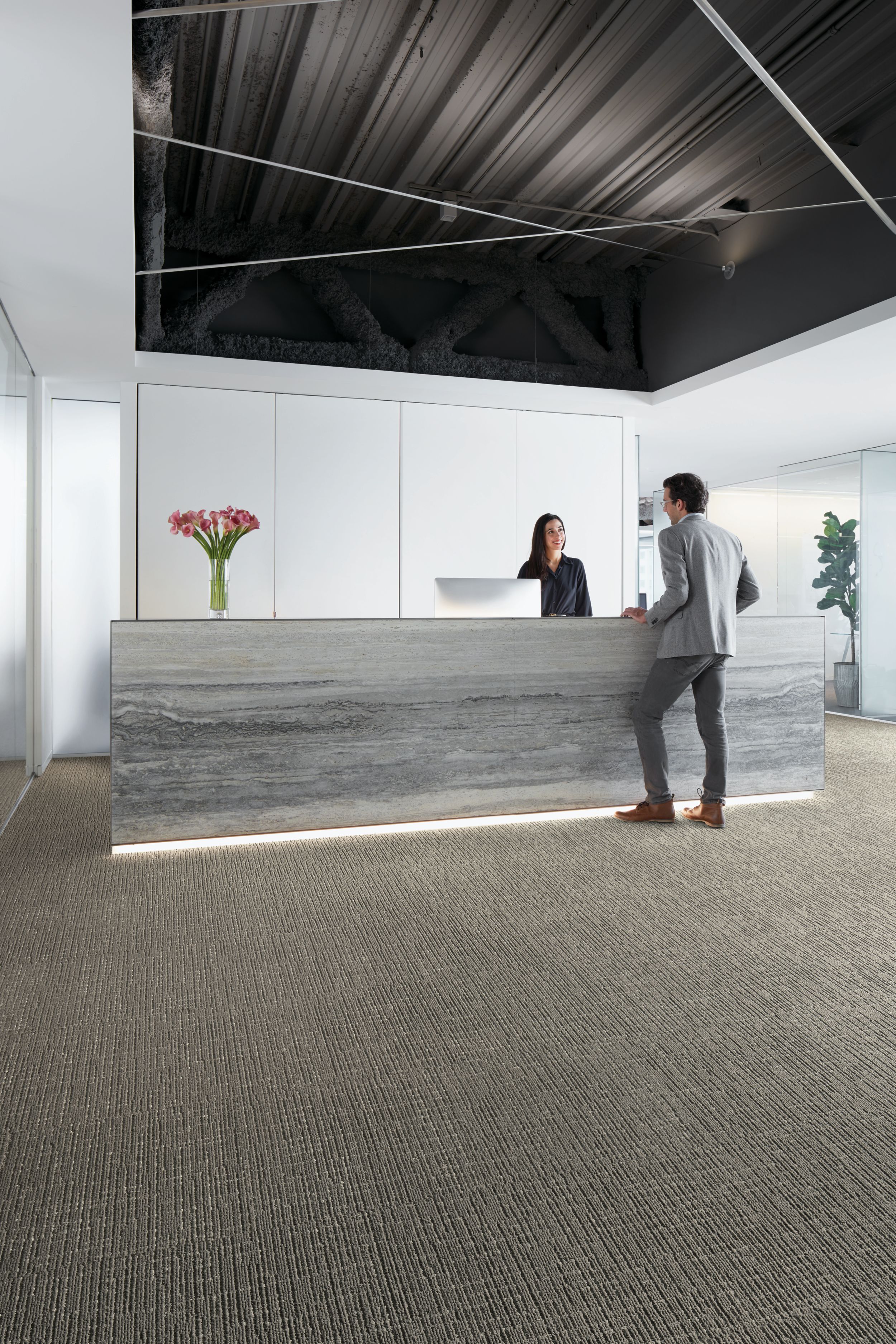 Night Flight: View From Above Collection Carpet Tile by Interface