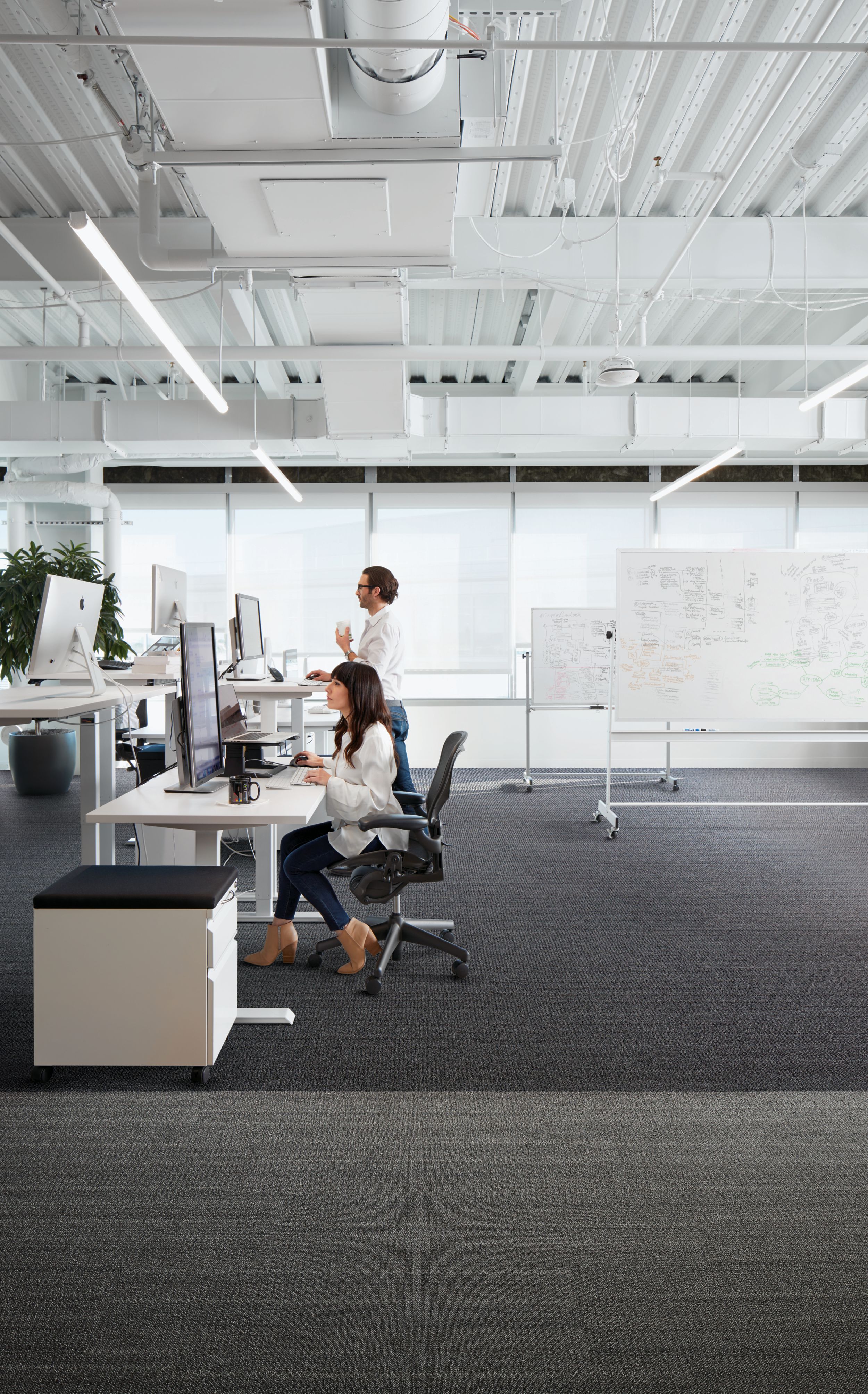 Plain Stitch: Visual Code Collection Carpet Tile by Interface