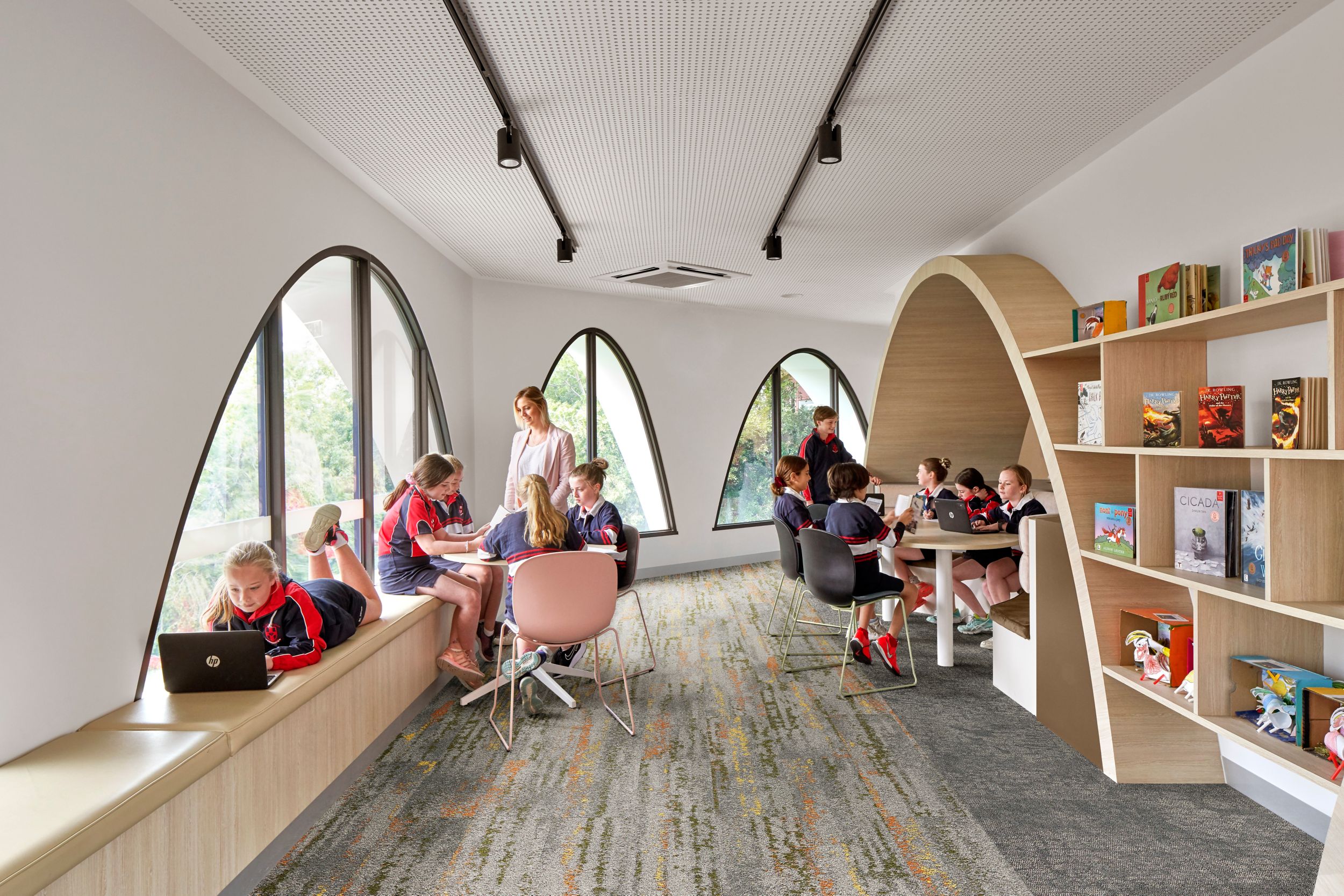 Undulating Water: Upon Common Ground Collection Carpet Tile by Interface