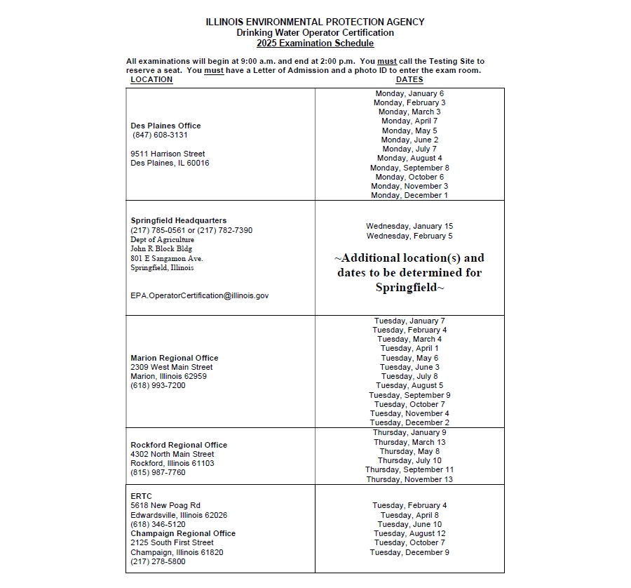 Examination Schedules