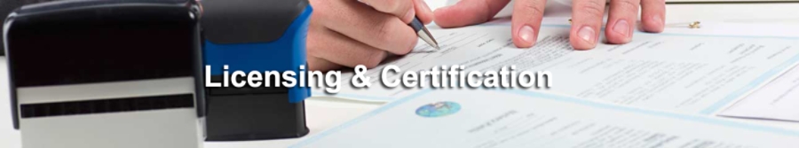 Licensing Certification