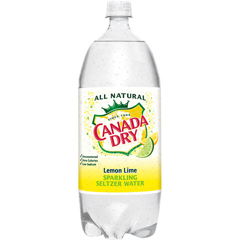 Canada Dry® Lemon Lime Flavored Sparkling Seltzer Water - Low Sodium 2 liter - Keurig Dr Pepper ...