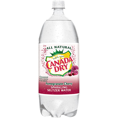 Canada Dry® Pomegranate Cherry Flavored Sparkling Seltzer Water - Low ...