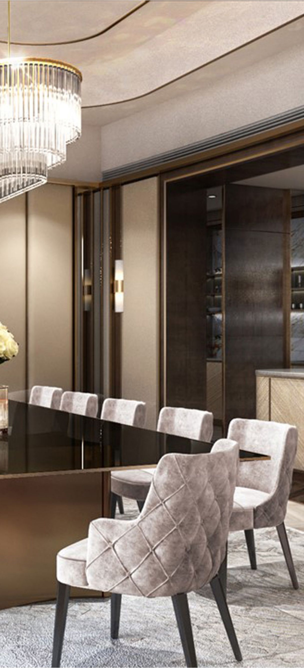 In-room dining area with kitchenette.