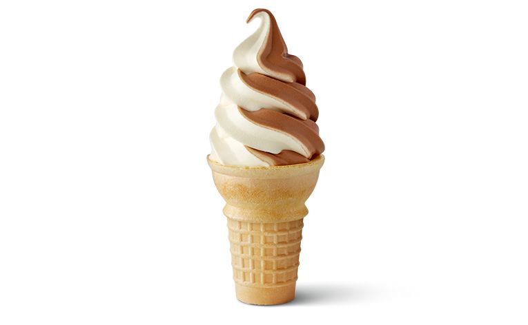 Chocolate Ice Cream Cone Swirl