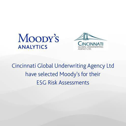 Cincinnati Global Selects Moody’s ESG Underwriting Solution