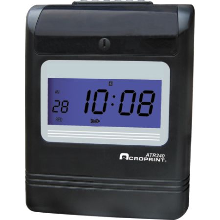 Acrprint ATR240 Electronic Time Clock 13.62 x 10.88 x 8.75 Black by ...