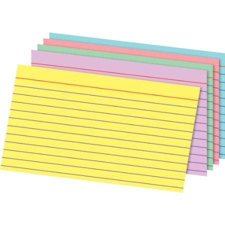 Office Depot Brand Rainbow Index Cards Ruled 5 x 8 Assorted Colors Pack ...