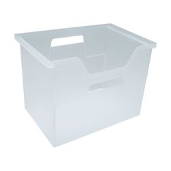 Iris Open Top File Box 7 78 L x 13 38 W x 9 45 H Large Clear by Office ...