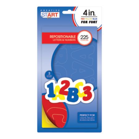 Creative Start Vinyl Peel Stick Letters And Numbers 4 Block ...