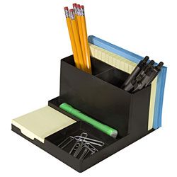 Innovative Storage Designs Desktop Organizer 6 Compartments Black by ...