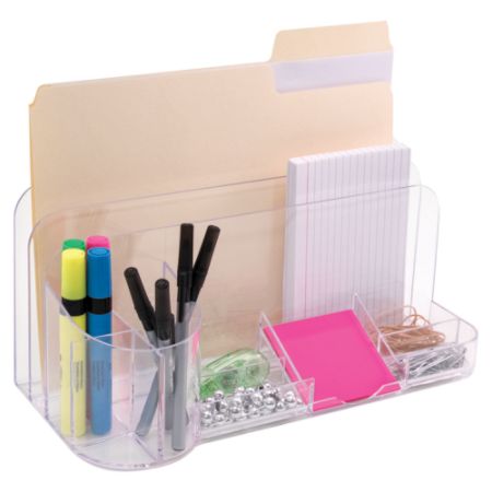 Innovative Storage Designs Desktop Organizer 9 Compartments Clear by ...