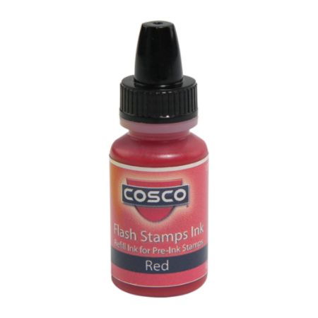 Pre inked Stamp Re Inking Fluid 10 cc Red by Office Depot & OfficeMax