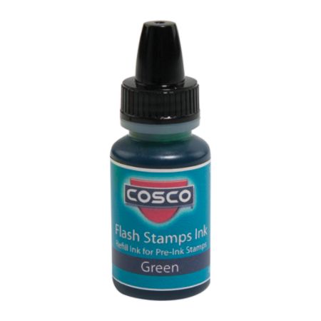 Pre inked Stamp Re Inking Fluid 10 cc Green by Office Depot & OfficeMax