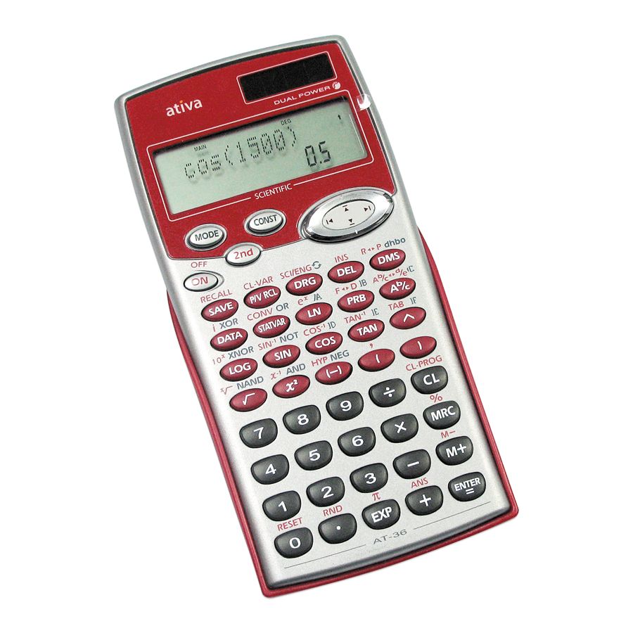 Ativa AT 36 Scientific Calculator Red by Office Depot & OfficeMax