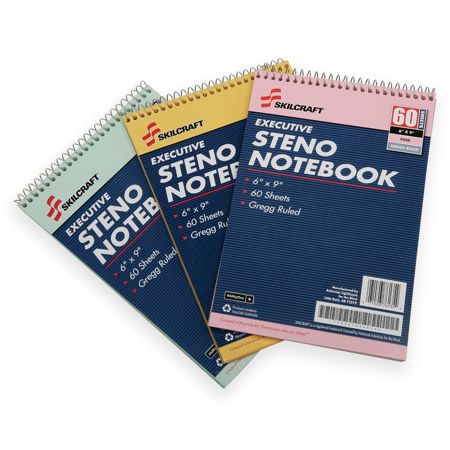 50percent Recycled Steno Notebooks 6 x 9 Gregg Ruled 60 Pages 30 Sheets ...