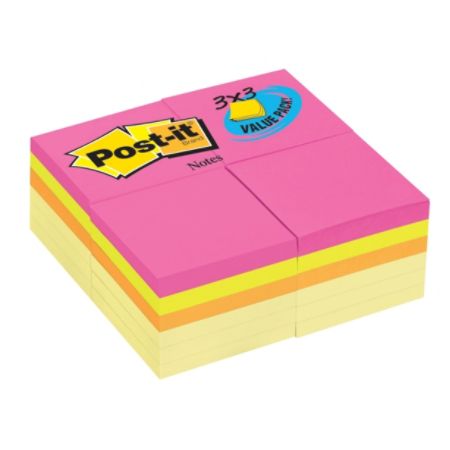 Post it Notes 3 x 3 Assorted Colors 100 Sheets Per Pad Pack Of 24 Pads ...