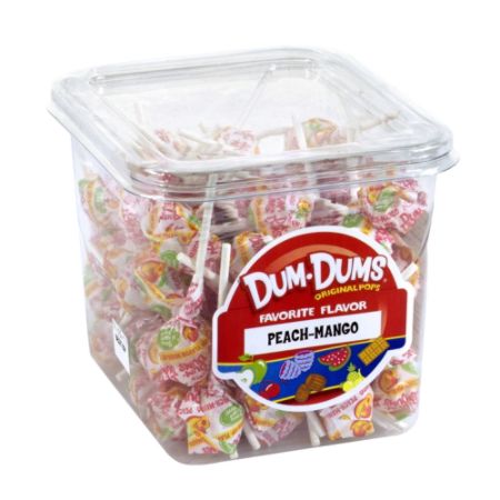 Dum Dum Lollipops Peach Mango 1 Lb Tub by Office Depot & OfficeMax