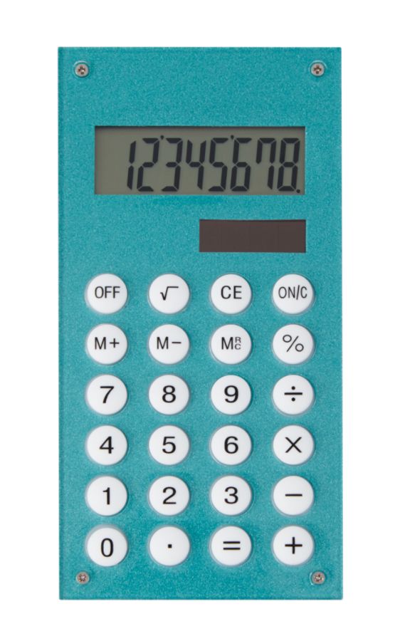 Ativa 8 Digit Display Desktop Calculator 4 34 x 2 12 x 14 Glitter Teal ...