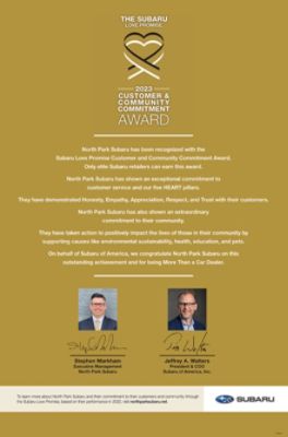 Subaru Love Promise | Subaru Dealership near Adkins, TX