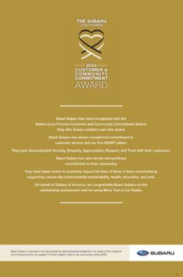 Subaru Love Promise Begins With Baierl Subaru in Pittsburgh, PA