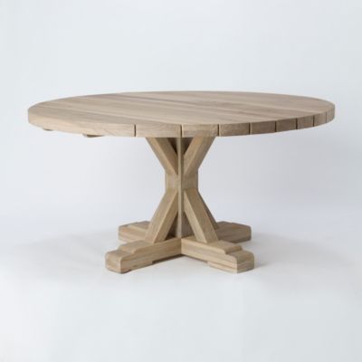 Preserved Teak Dining Table, Round | Terrain