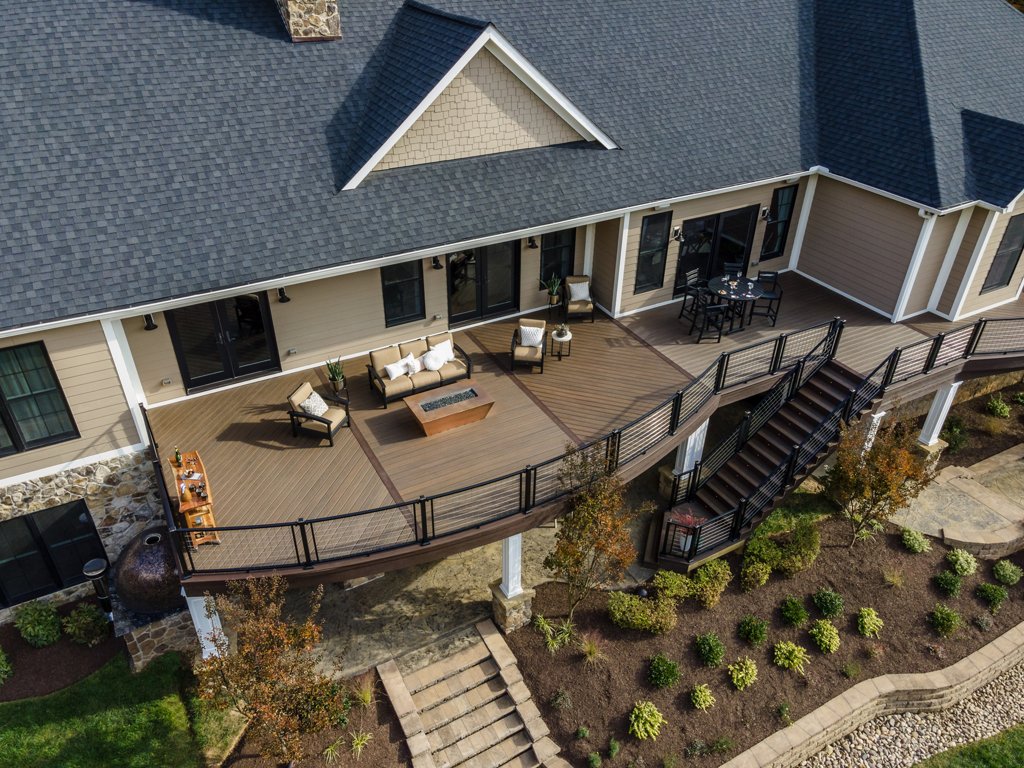 Brown Canopy Veranda Decking Designs