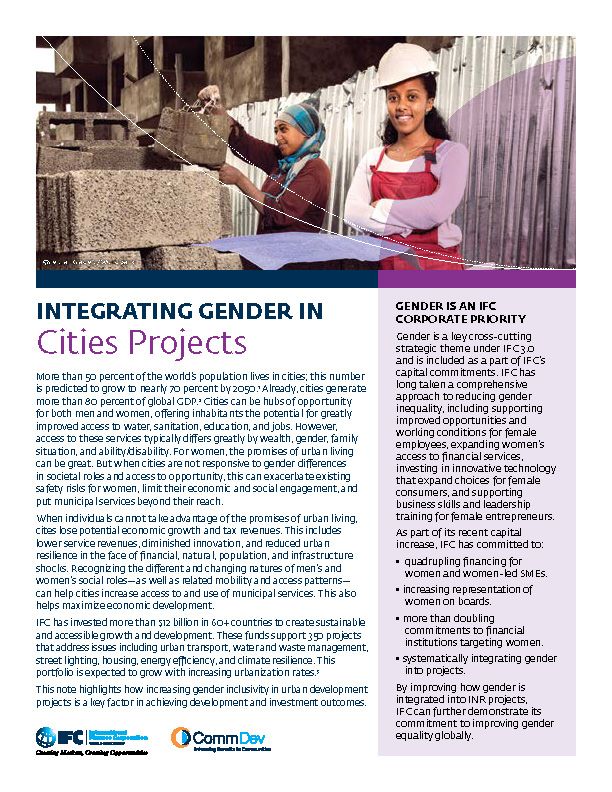 Integrating Gender in Cities