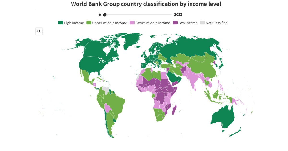 World Bank country classifications by income level for 2024-2025 World Bank country classifications by income level for 2024-2025