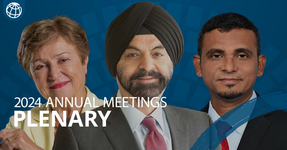 Event | 2024 Annual Meetings Plenary | World Bank Live Event | 2024 Annual Meetings Plenary | World Bank Live