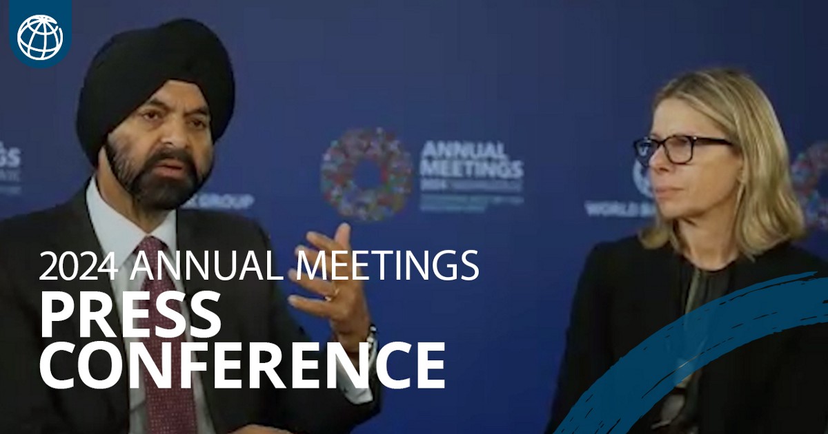 Event | 2024 Annual Meetings Opening Press Conference | World Bank Live
